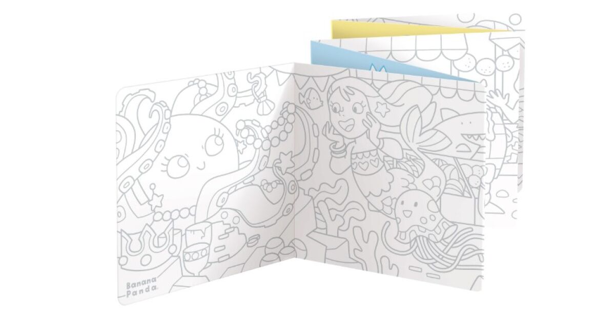 Kifestő és nyomkövető könyv gyerekeknek Banana Panda I Love Coloring ...