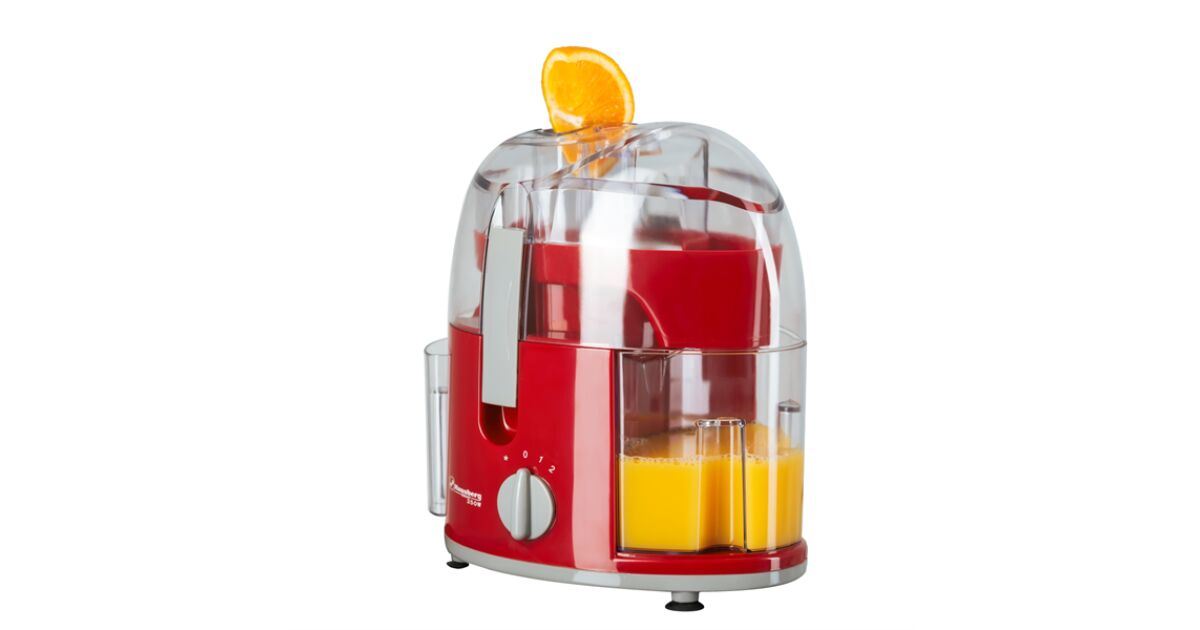 Elektrický odšťavovač Hausberg HB-7500RS, 350 W, červený, 400 ml ...