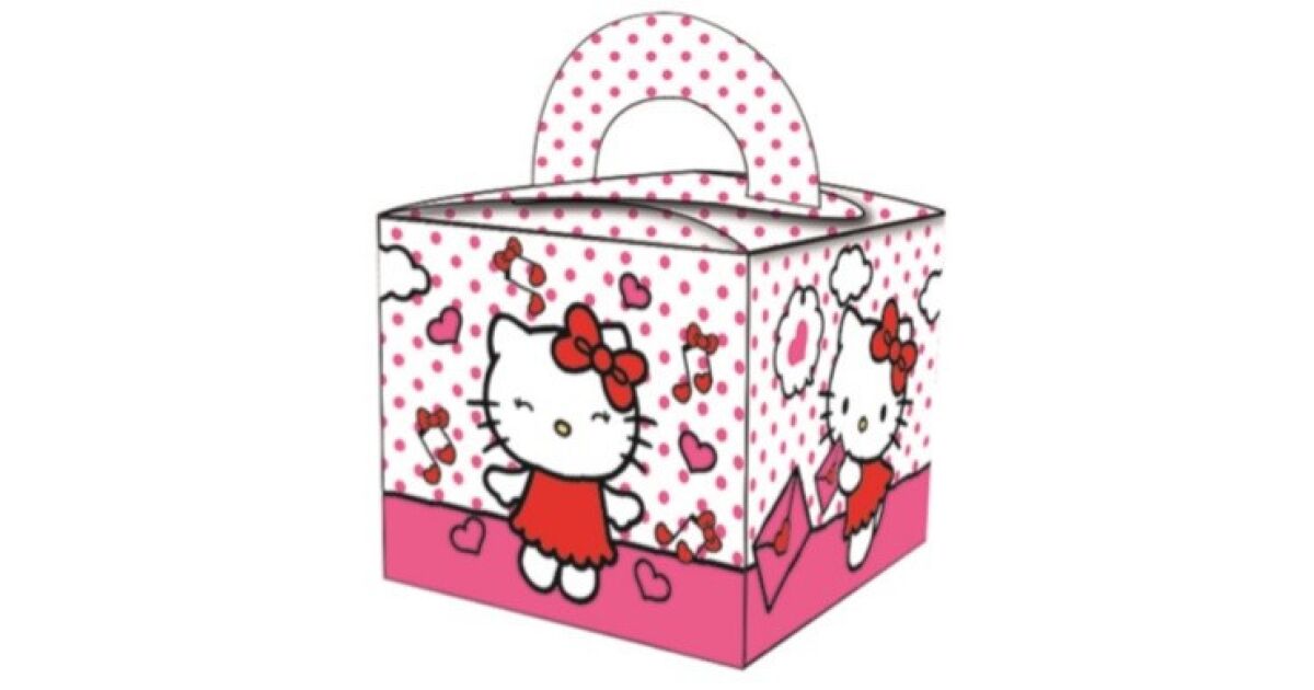 Hello Kitty Dots ajándékdoboz, party box | Pepita.hu