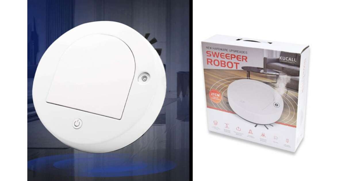 SMARTCELL 3in1 Prémium Takarító Robot - Porszívózik, Feltöröl és Párásít - 27cm -es | Pepita.hu
