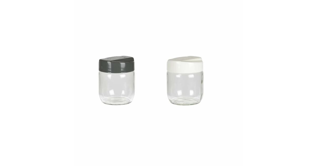 Set 2 recipiente depozitare alimente Excellent Houseware, sticla ...