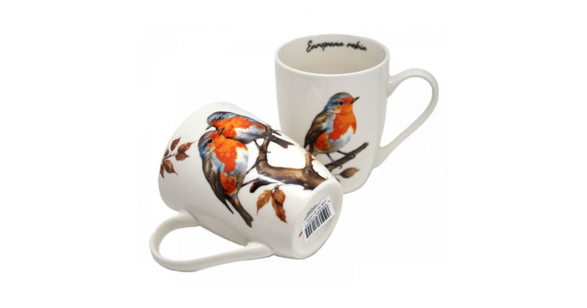 Vörösbegy madaras porcelán bögre - 350 ml - dobozos | Pepita.hu