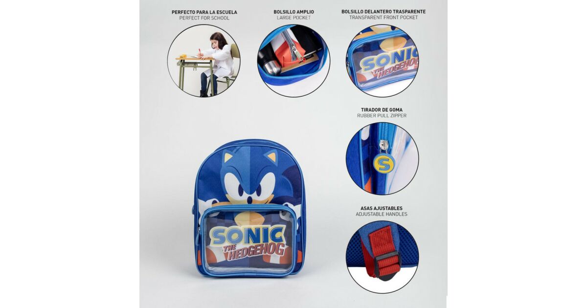 Sonic the Hedgehog Power-Rucksack, Tasche 30 cm | Pepita.com