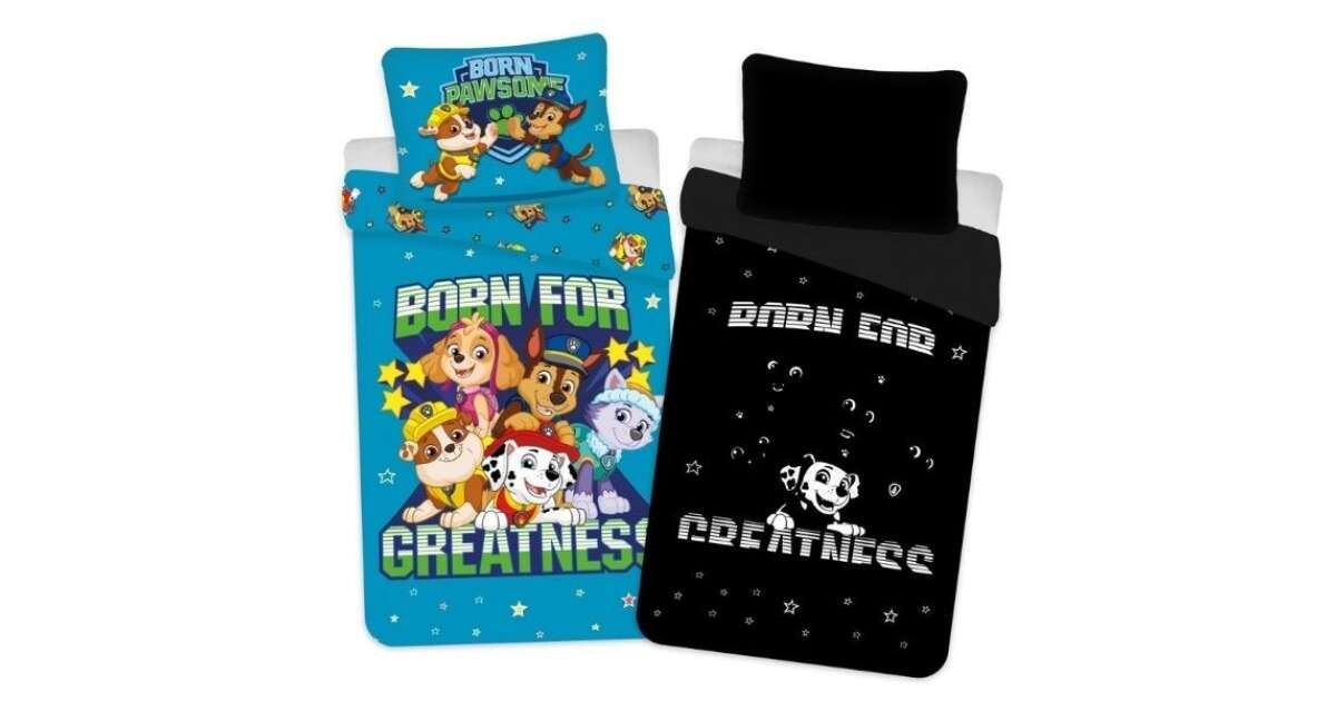 Foszforeszkáló Mancs őrjárat ovis ágynemű (born pawsome) | Pepita.hu