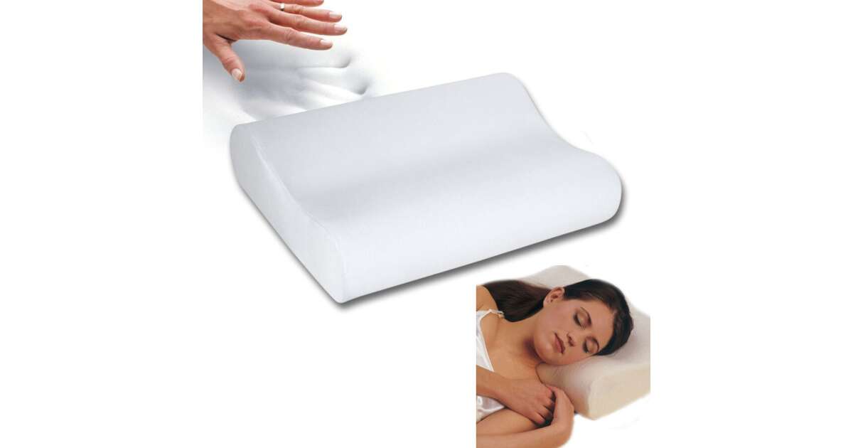 Perna ortopedica din spuma cu memorie, cu husa lavabila, 50 x 30 cm ...