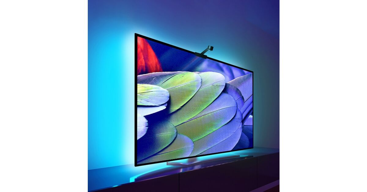 Banda LED RGBIC pentru TV, Bluetooth, Sincronizare Imagine, Inteligenta ...