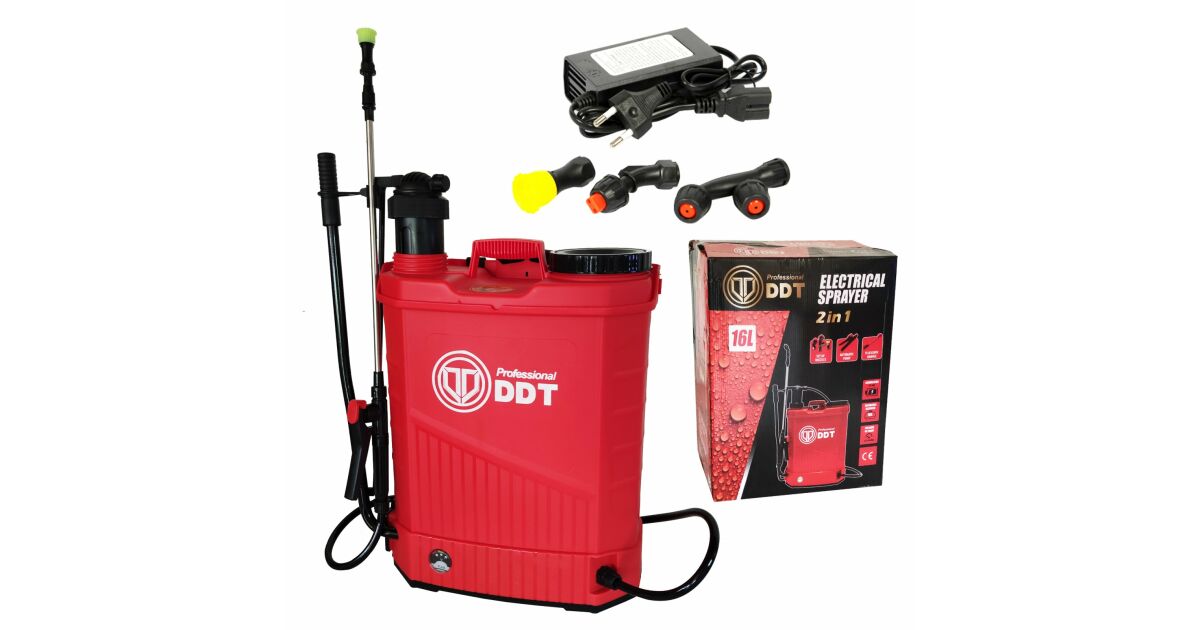 2 az 1-ben akkumulátoros locsolószivattyú, DDT, 16 literes tartály, 12 V, 8 Ah | Pepita.hu