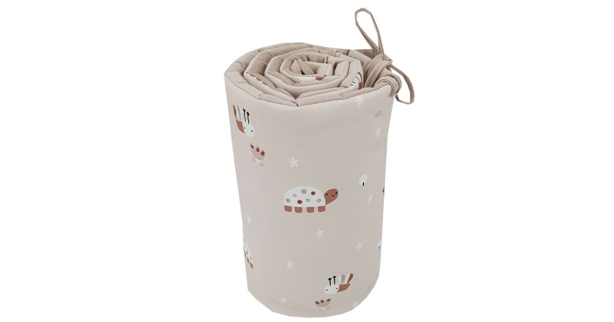 EKO Védő a kiságyba VELVET Bees Beige 360x35 cm | Pepita.hu