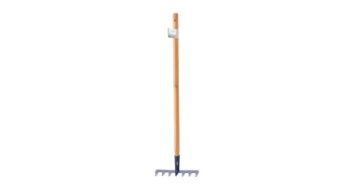 Gyerek kerti gereblye - kék, fa nyéllel, 70 cm | Pepita.hu