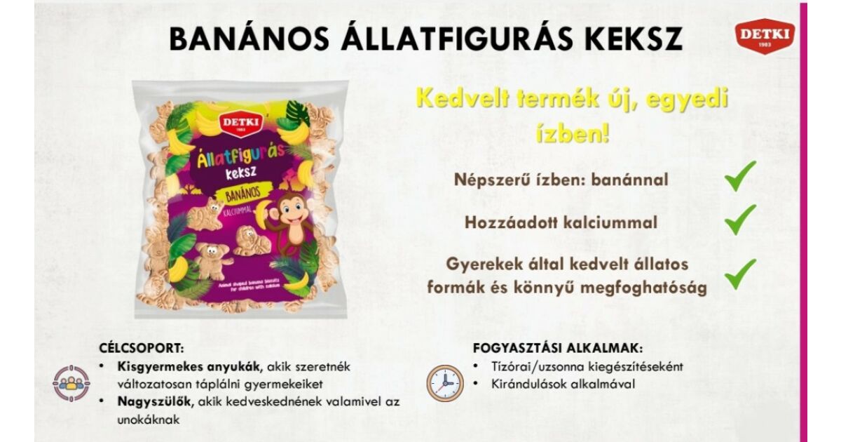 Biscuiți Detki cu banane, în formă de animale 160g | Pepita.com