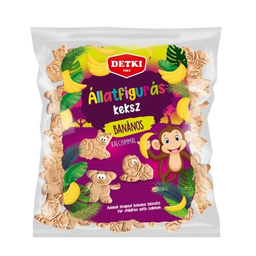 Biscuiți Detki cu banane, în formă de animale 160g | Pepita.com