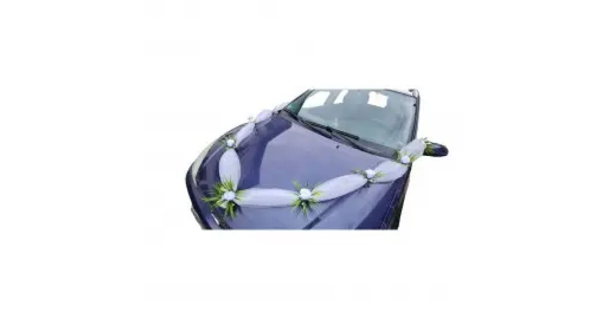 Aranjament floral, masini, tematica nunta, albastru, 3 m, trandafiri ...