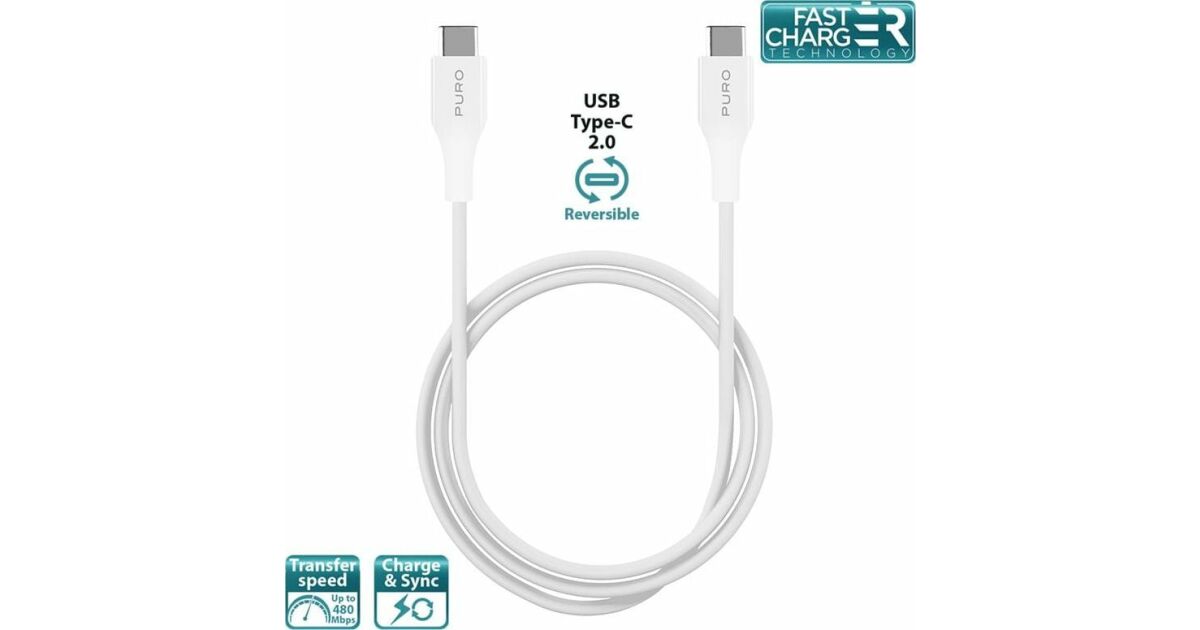 Cabl USB Type-C Puro - 1 m | Pepita.com