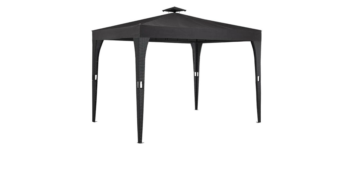 Deuba polyrattan kerti pavilon antracit 3x3m | Pepita.hu