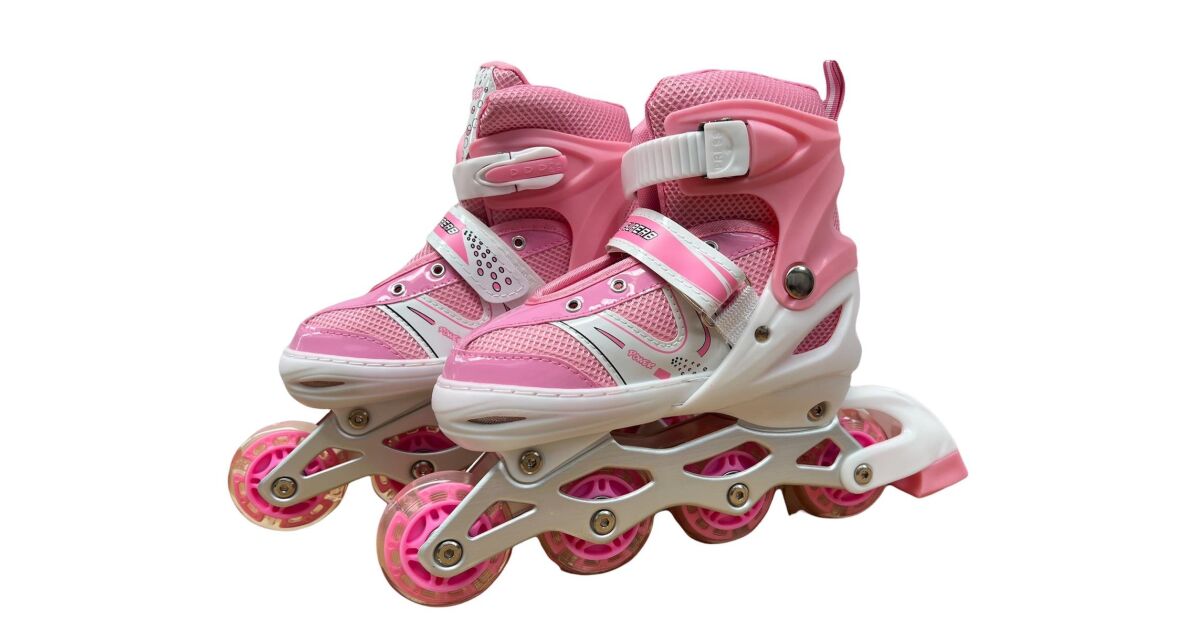 Role si patine cu rotile copii R03RS, roti silicon cu lumini, masuri ...