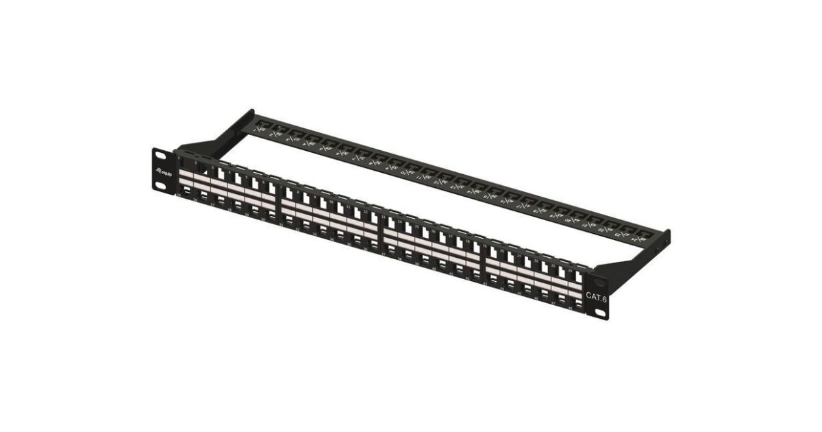 EQuip 48-port Patch Panel 1U Black | Pepita.hu