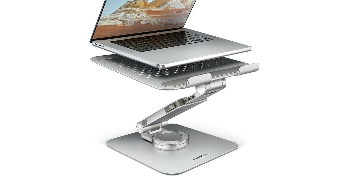 AXAGON STND-LR Stand with 360° Rotation for Laptops and Tablets Silver ...