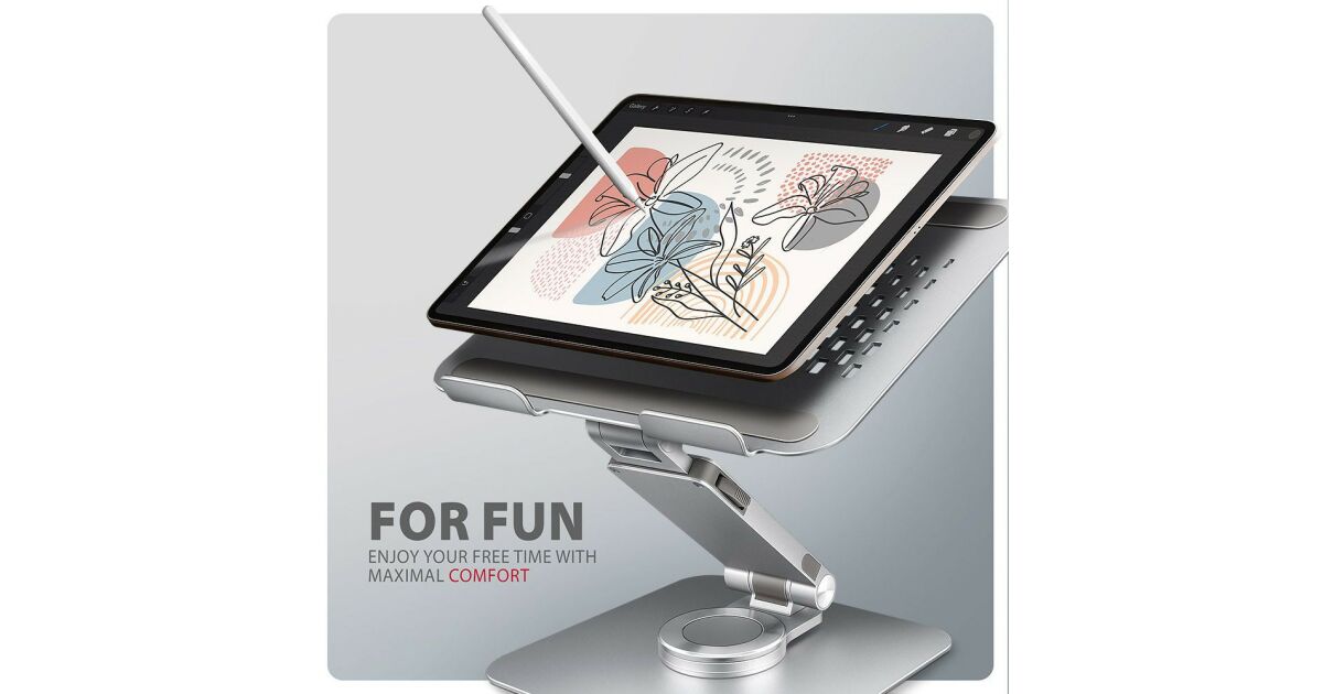 AXAGON STND-LR Stand with 360° Rotation for Laptops and Tablets Silver ...