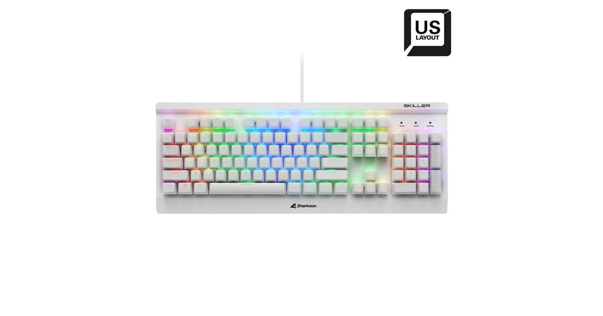 Sharkoon Skiller SGK3 Mechanical Gaming RGB Keyboard White US | Pepita.hu