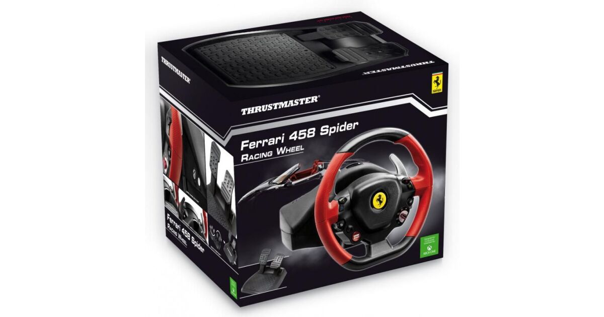Thrustmaster Ferrari 458 Spider Racing USB Kormány Black/Red | Pepita.hu