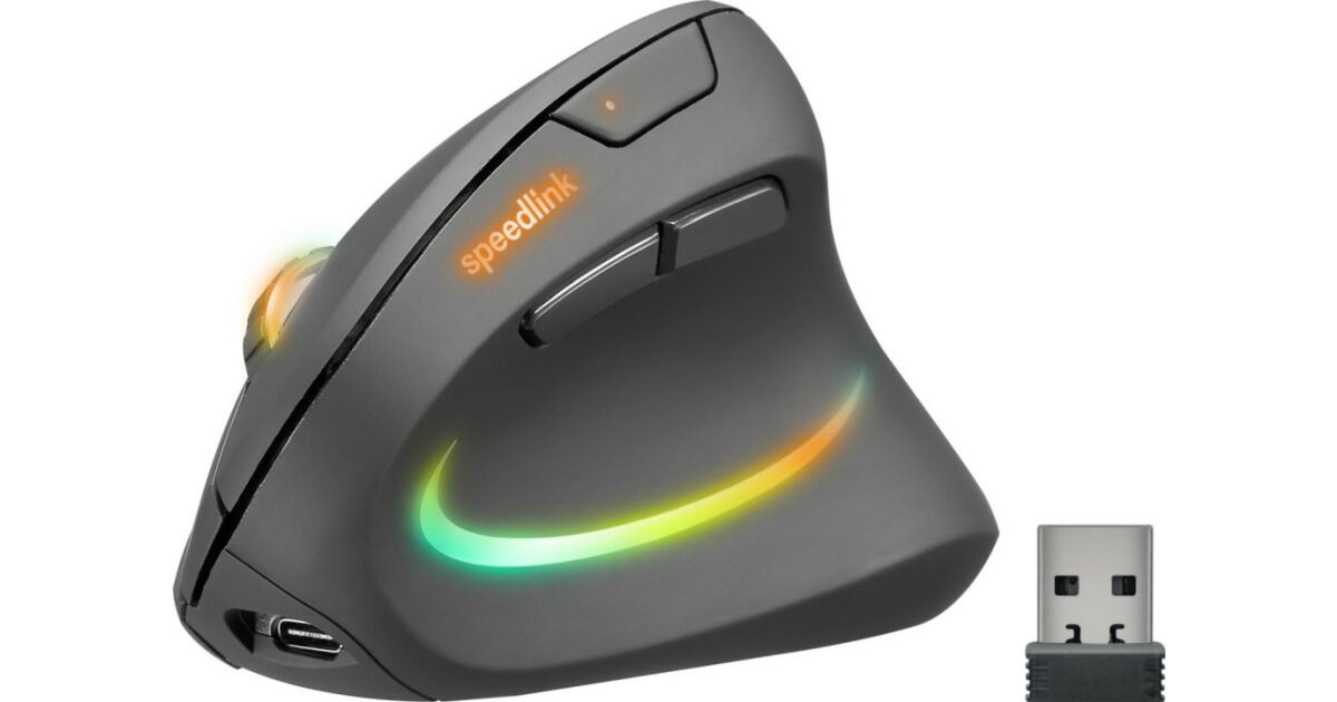 Speedlink Piavo Pro RGB Vertical Ergonomic Mouse Black | Pepita.hu