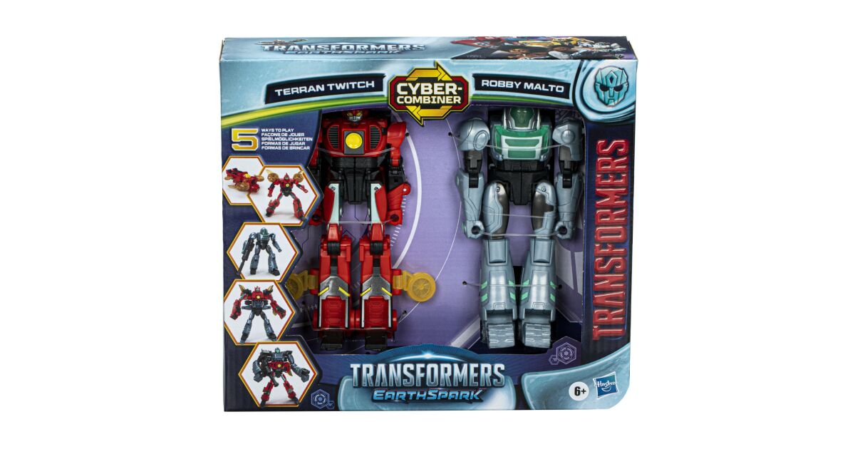 TRANSFORMERS EARTHSPARK SET 2 FIGURINE TERRAN TWITCH UND ROBBY MALTO ...