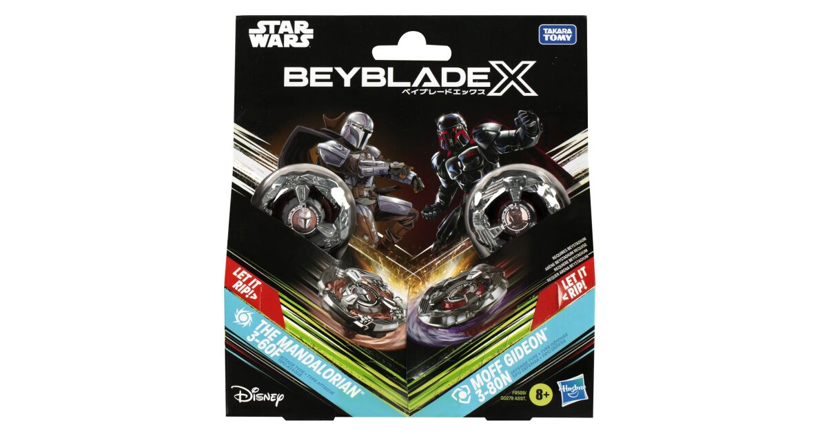 BEYBLADE X STAR WARS PACK DUO THE MANDALORIAN 3-60F SI MOFF GIDEON 3 ...