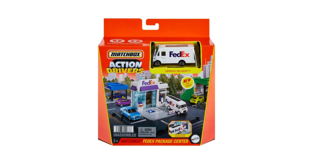 MATCHBOX SET ACTION DRIVERS FEDEX Paketzentrum | Pepita.com
