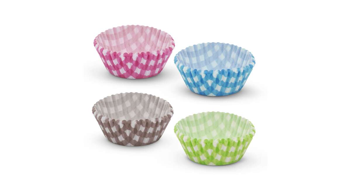 Muffin papír szett - kockás - 100 db / csomag | Pepita.hu