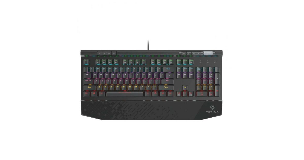 VERTUX Tungsten Hyper Action Mechanical Gaming Keyboard Black US ...