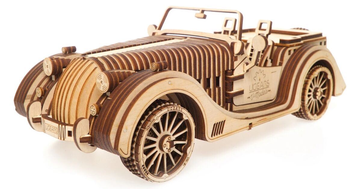 Ugears játék - 3D fa mechanikus kirakós VM-01 Autó (roadster) | Pepita.hu