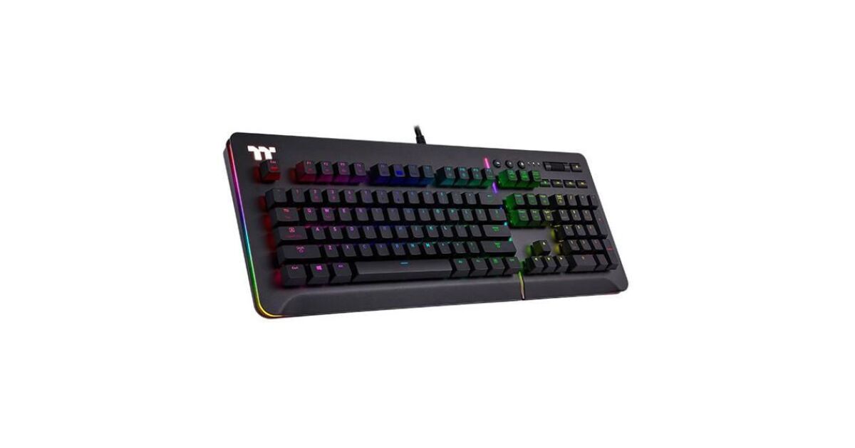 Thermaltake TT eSports Level 20 RGB Razer Green Gaming Keyboard Black ...