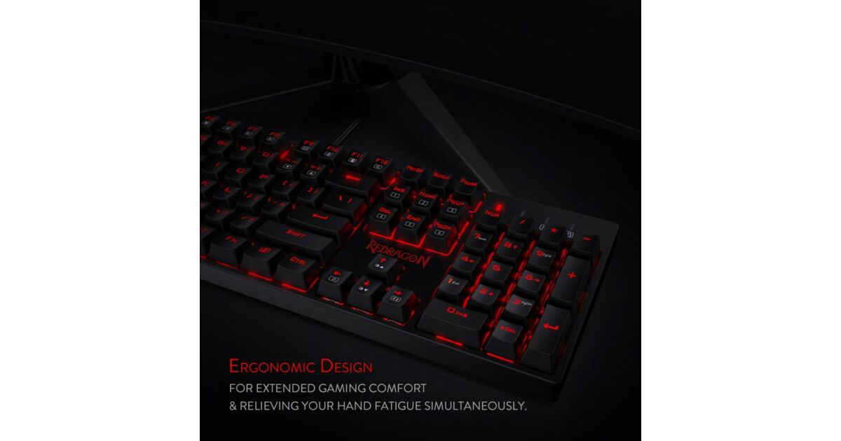 Redragon Surara Pro Red LED Backlight Mechanical Gaming Keyboard with ...