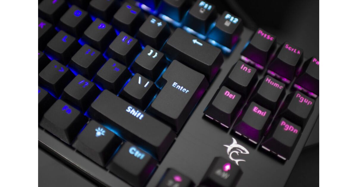 White Shark GK-1925 Spartan RGB Blue Switch Mechanical Keyboard Black ...