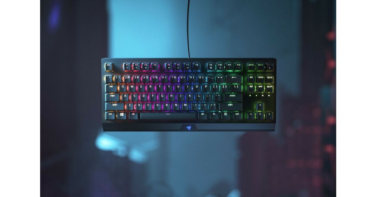 Razer BlackWidow V3 Tenkeyless Green Switch keyboard Black US | Pepita.hu