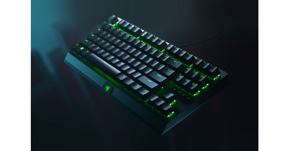Razer BlackWidow V3 Tenkeyless Green Switch keyboard Black US | Pepita.hu