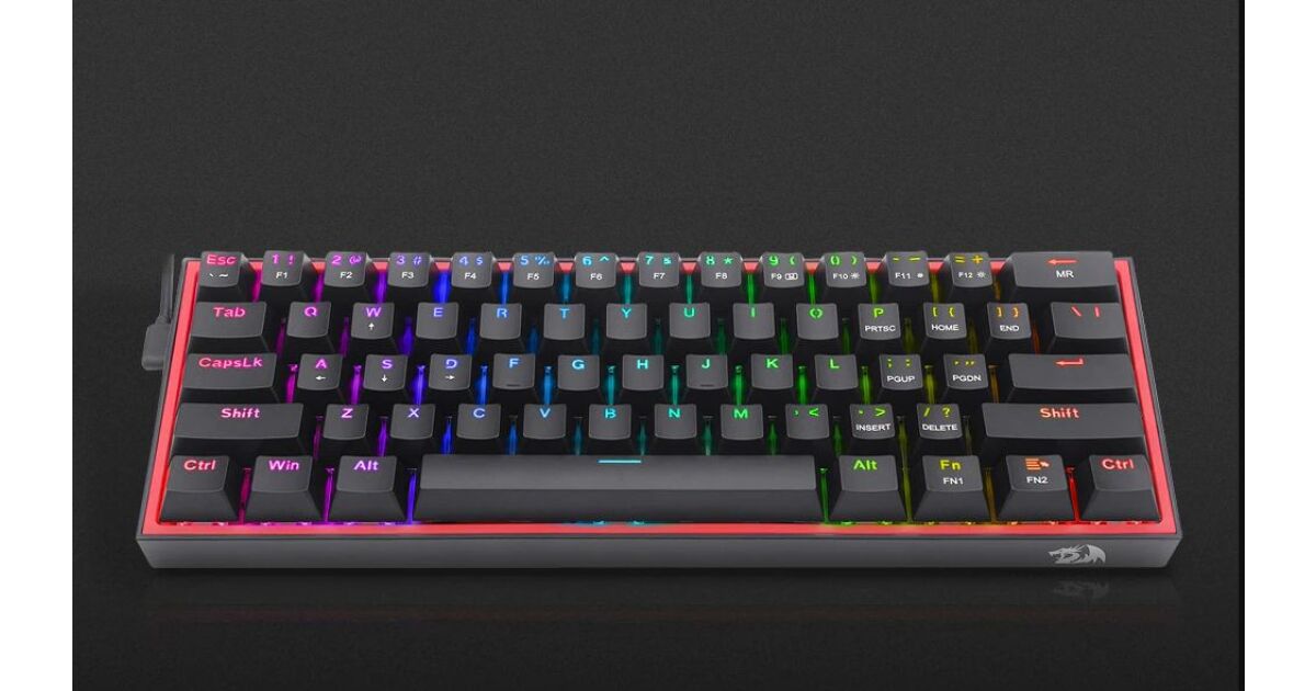 Redragon Fizz Pro black, wired&2.4G&BT Mechanical Keyboard, RGB, brown ...