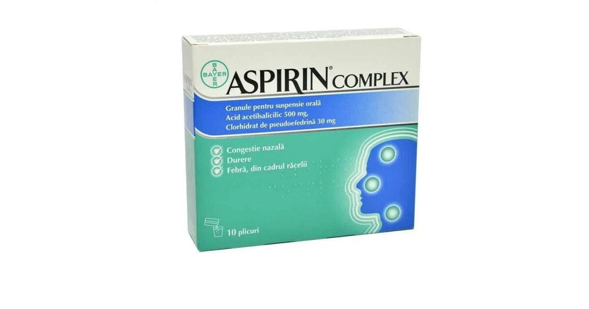 Aspirin Complex, 500 mg/30 mg, 10 tasak, Bayer | Pepita.hu