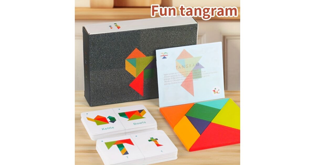 Vélemények: Fa Tangram geometriai alak kirakós játék | Pepita.hu