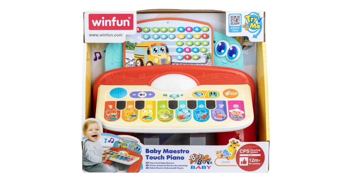 WINFUN PIANO MIT KLAVIERTASTEN, LICHT UND TON MIT 8 TASTEN | Pepita.com