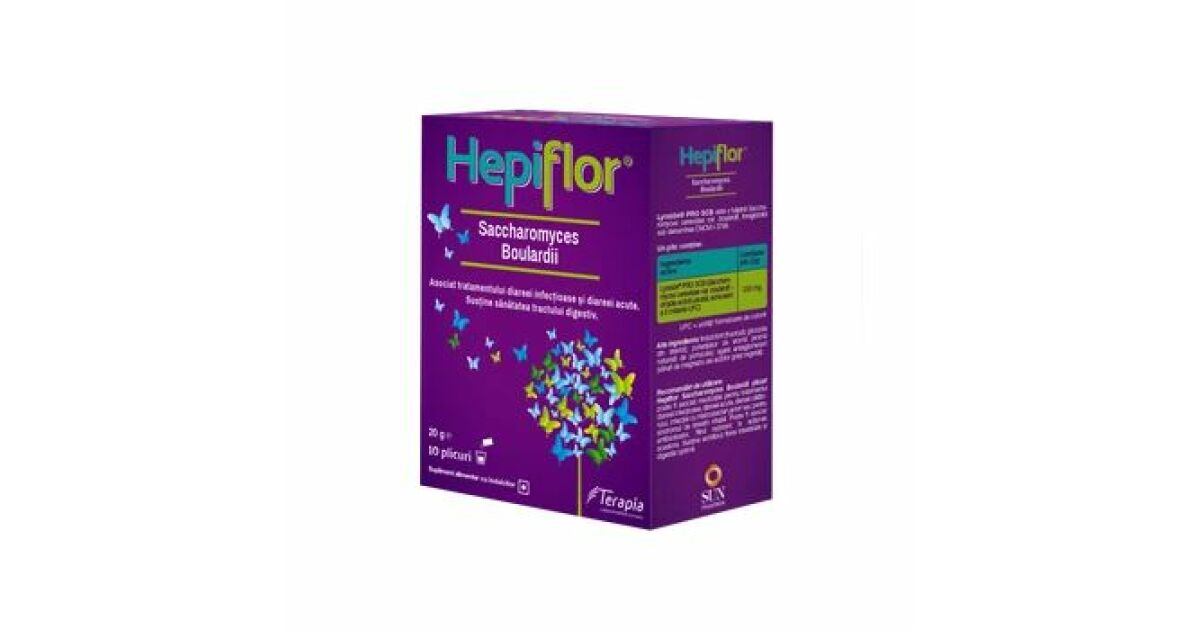 Hepiflor Saccharomyces Boulardii, 10 plicuri, Terapia | Pepita.com