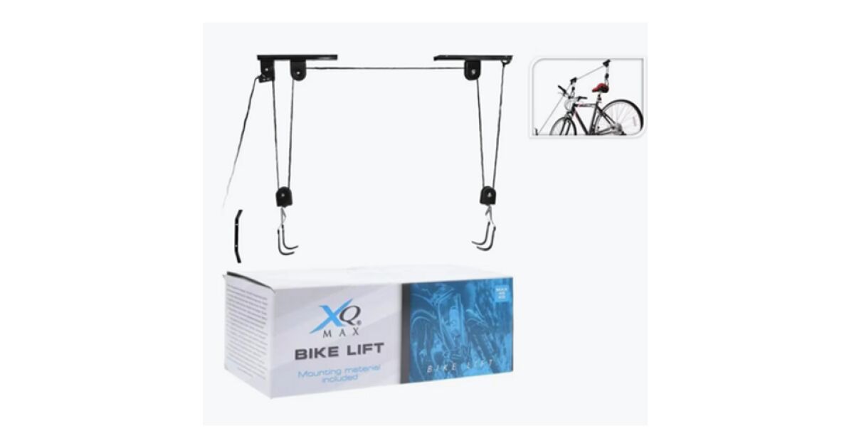 XQmax Fahrradlift mit 15 m Seil – bis zu 45 kg, 4 m Hubhöhe | Pepita.com