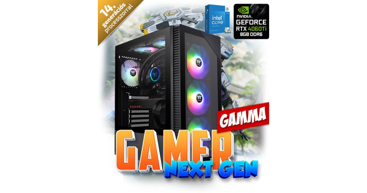 Gamer Next Gen Gamma 14.gen konfiguráció - i9-14900KF, 16GB DDR5 ...