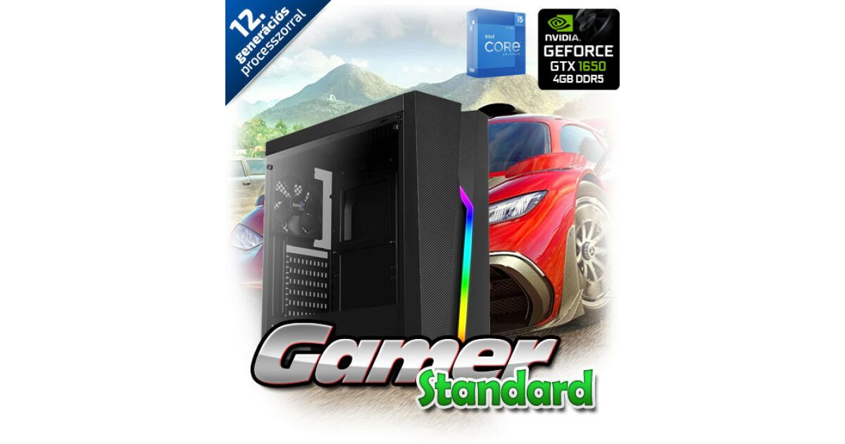 Gamer Standard 12.gen konfiguráció - i5-12600KF, 16GB DDR4 3200MHz RAM ...
