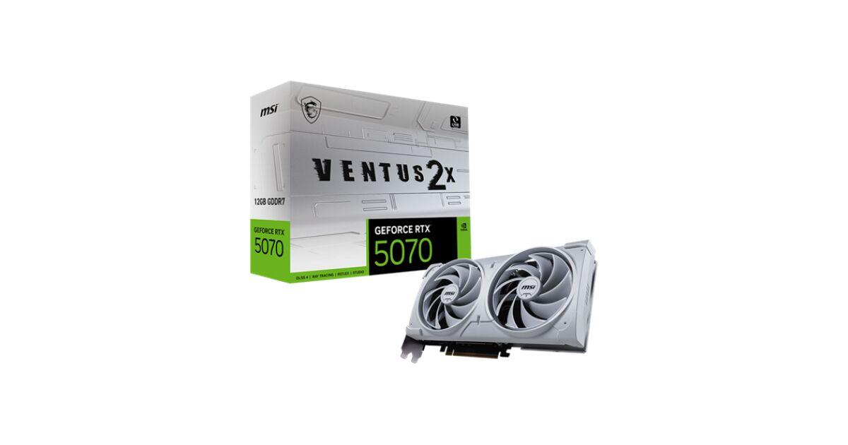 Msi grafická karta pci-ex16x nvidia rtx 5070 ventus 2x white 12gb ddr7 ...