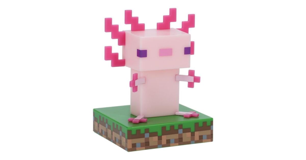 Paladone Minecraft Icons Axolotl 10cm Dekor fény | Pepita.hu