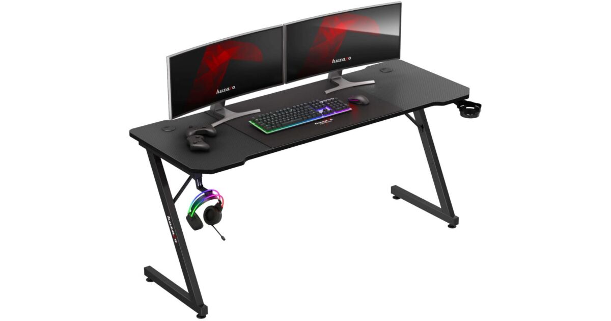 Huzaro Hero 4.8 Gamer asztal 160 x 60 x 74 cm - Fekete | Pepita.hu