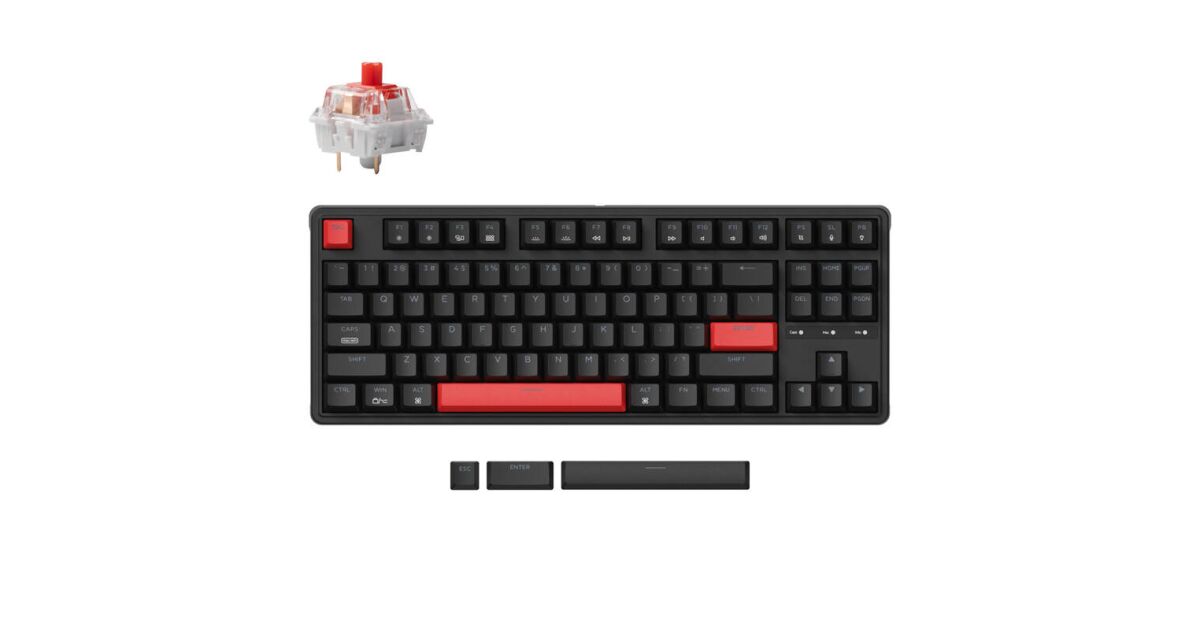 Keychron C3 Pro Red Switch Vezetékes USB-C Mechanikus Billentyűzet ENG ...