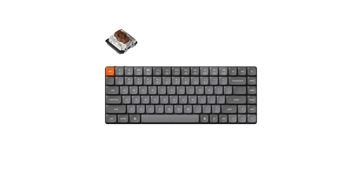 Keychron K3 Max K3M-A3 Gateron LP Brown Switch Mechanikus Wireless USB-C Billentyűzet ANSI ...