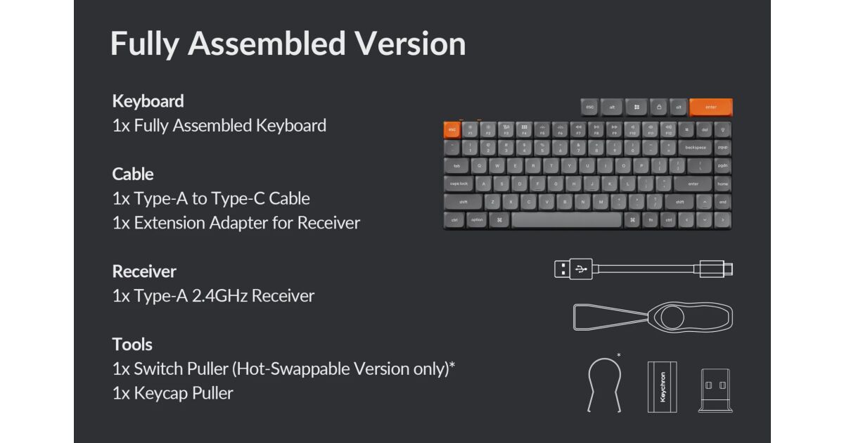 Keychron K3 Max K3M-A3 Gateron LP Brown Switch Mechanikus Wireless USB-C Billentyűzet ANSI ...